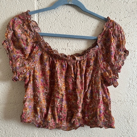 Pink Rose | Tops | Pink Rose Floral Crop Top | Poshmark